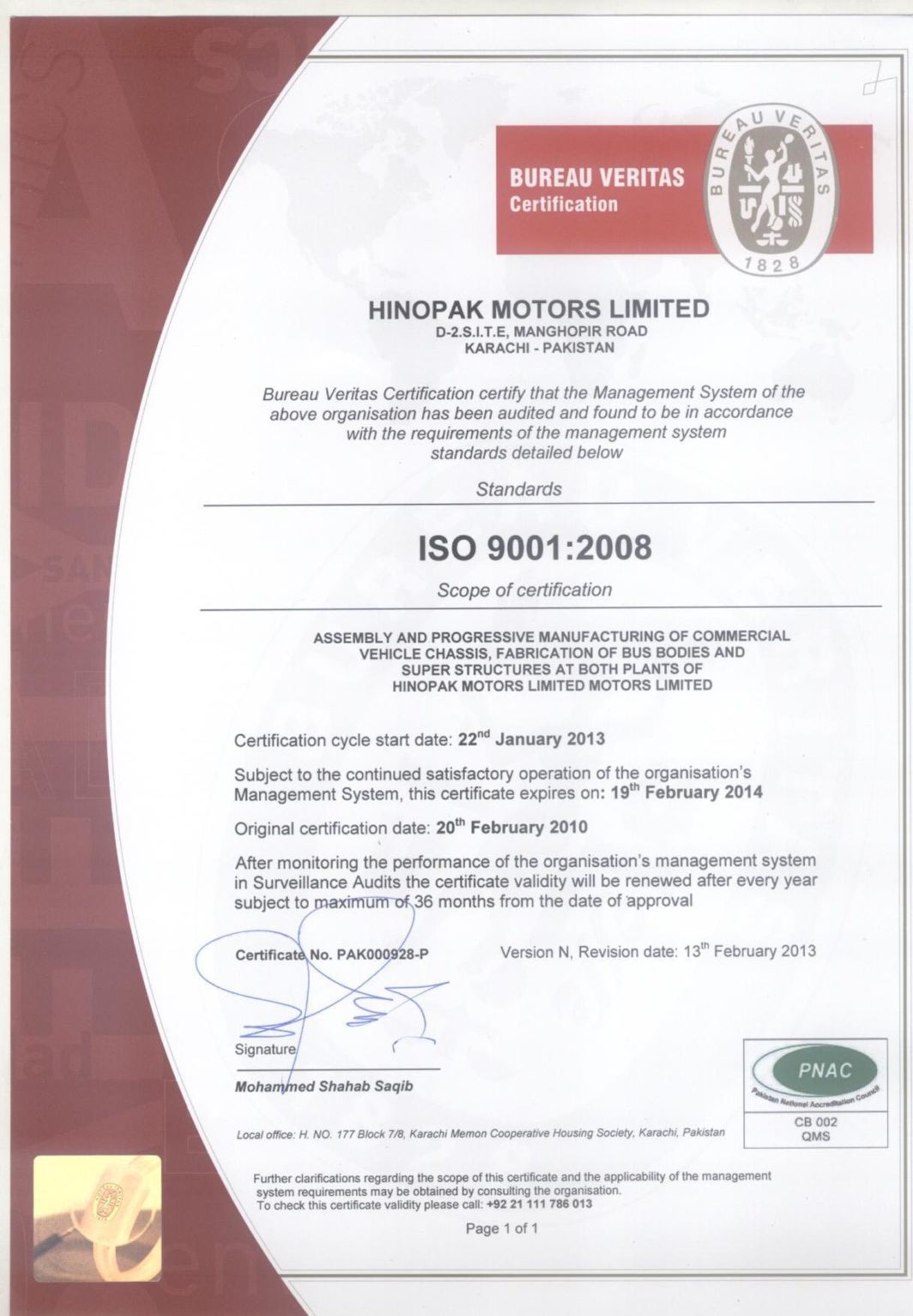 Management System – Hinopak