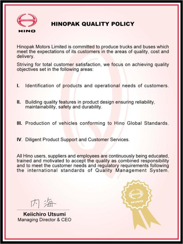 Management System – Hinopak